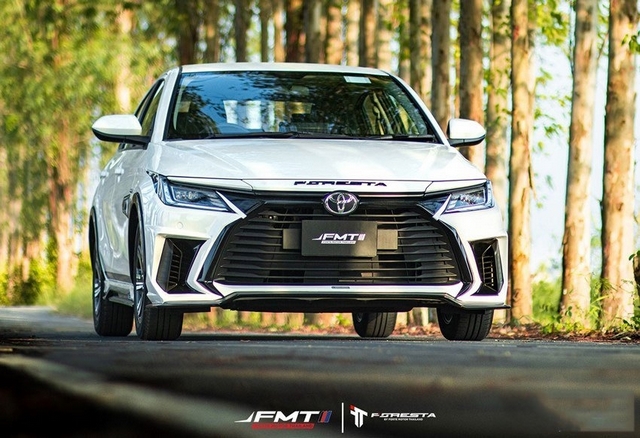 สเกิร์ตรอบคัน+สปอยเลอร์ YARIS ATIV 2023 ทรง FORESTA MC #งานทำสีโรงงาน มาตรฐานส่งออก พลาสติก ABS ...